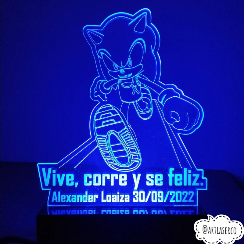 Lampara LED personalizada - Sonic